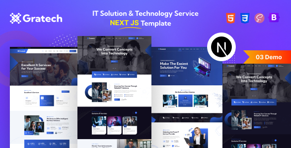 Gratech - IT Service And Technology NextJS Template by Pixel-plus | ThemeForest